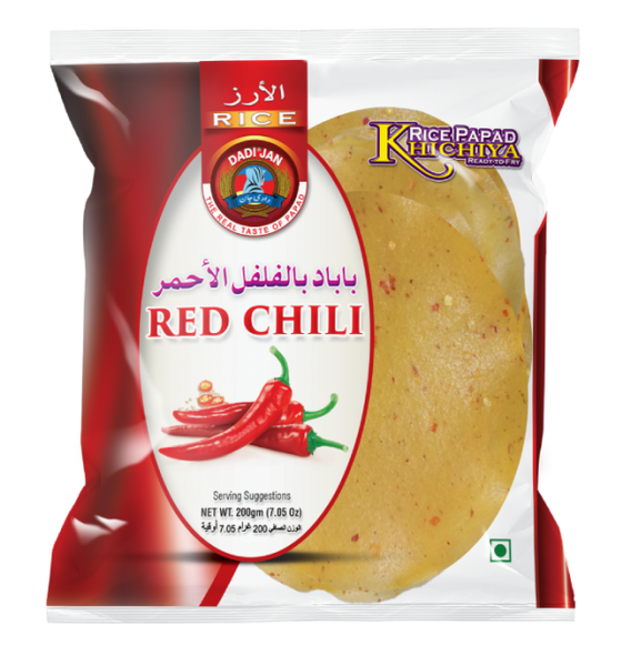 DADI JAN RICE PAPAD KHICHIYA RED CHILLI 200g – MPS Mart